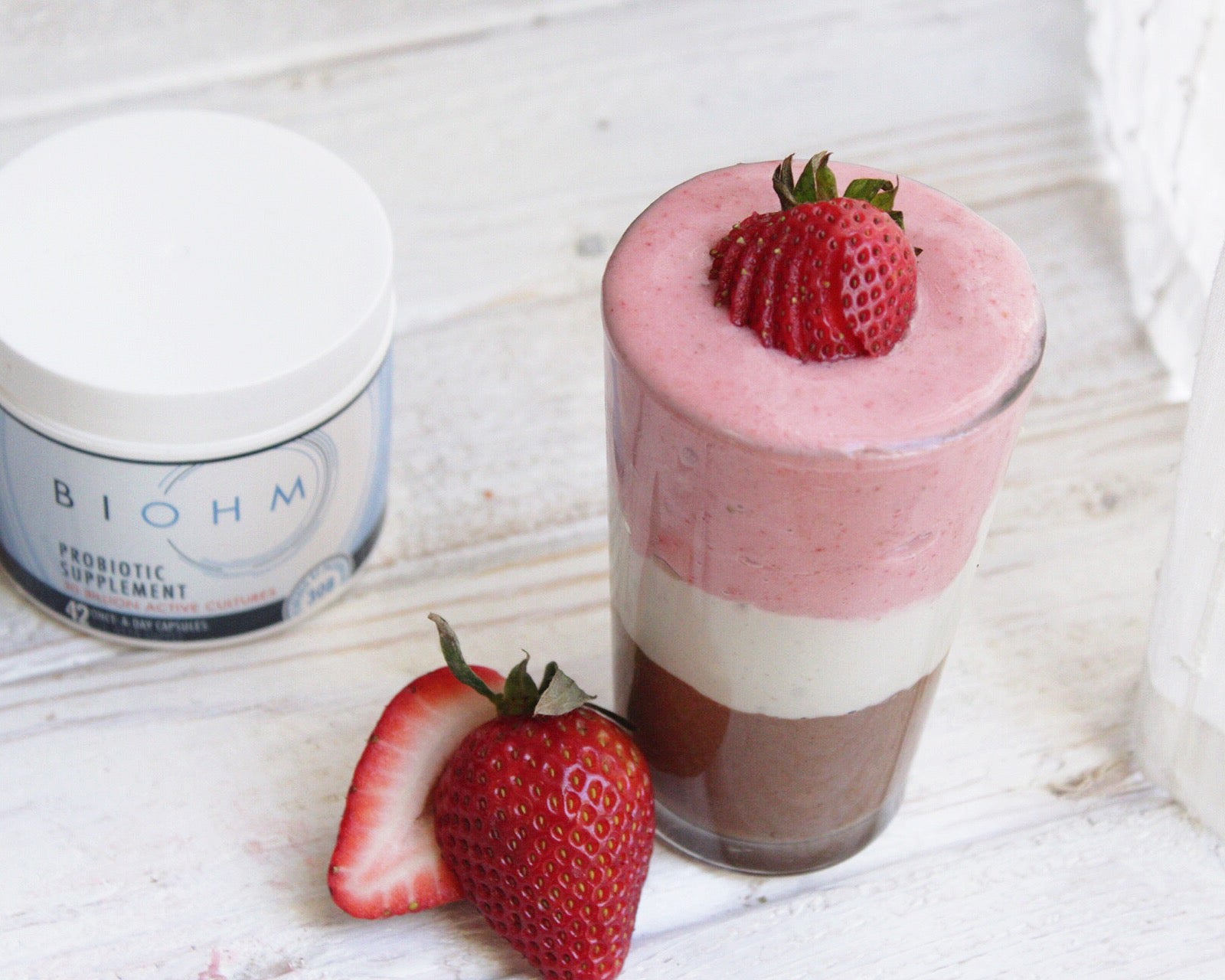 Neapolitan Split Smoothie Recipe | BIOHM Health