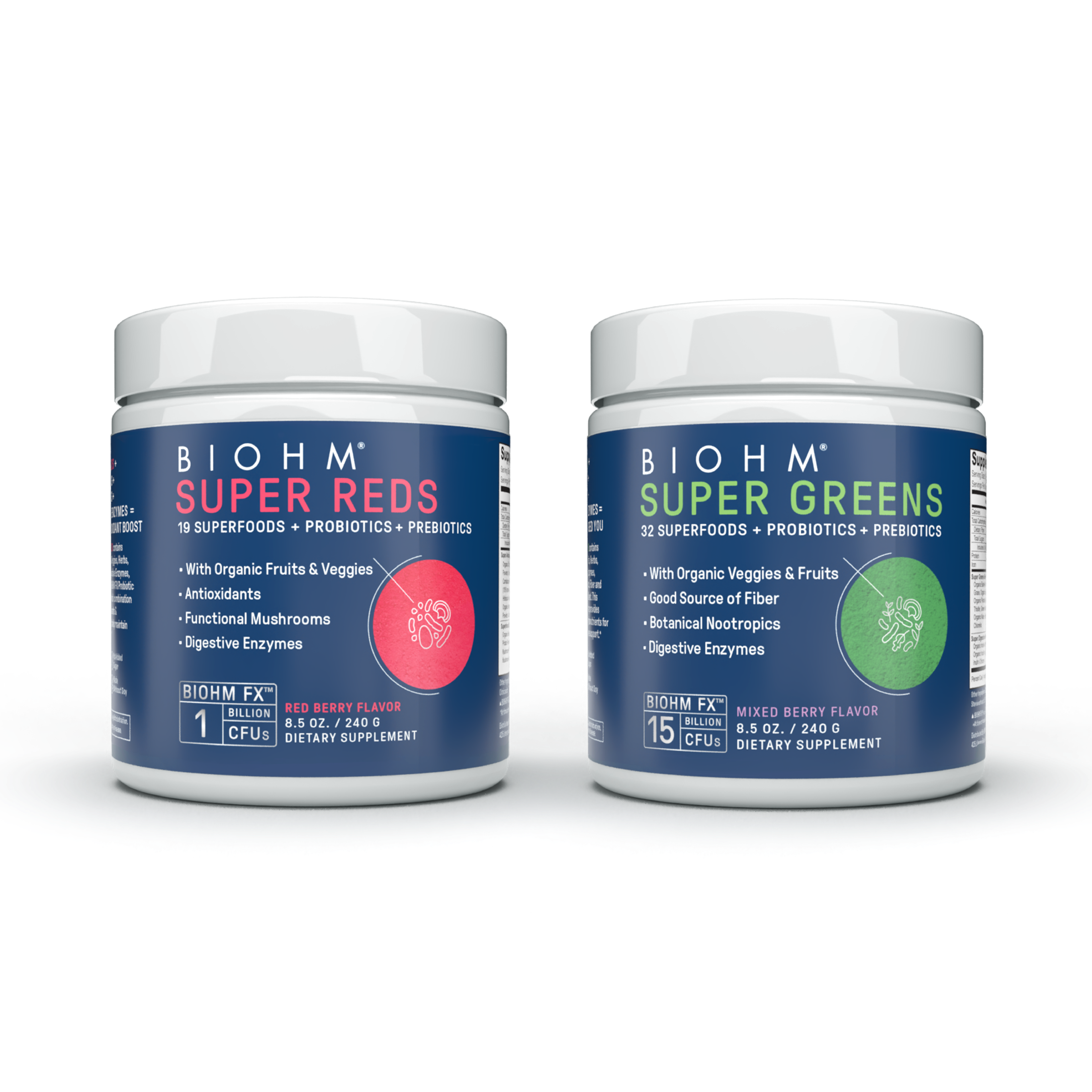 Super Foods Bundle | Super Greens & Super Reds Powder | BIOHM Health