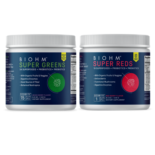 Super Foods Bundle | Super Greens & Super Reds Powder | BIOHM Health